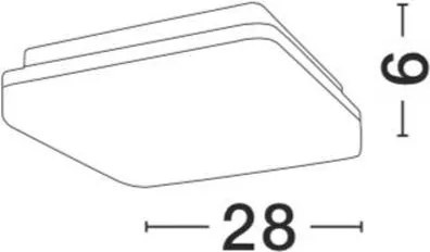 NV 9521002 Venkovní stropní svítidlo TOMMY tmavě šedý ABS a akrylový difuzor LED 24W 3000K 220-240V 85st. IP54 - NOVA LUCE