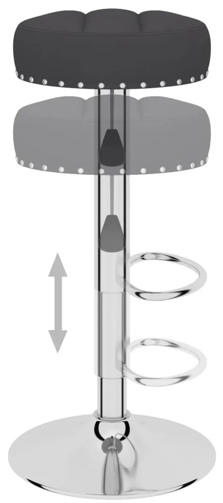 vidaXL Marketos Barové židle 2 ks černé textil