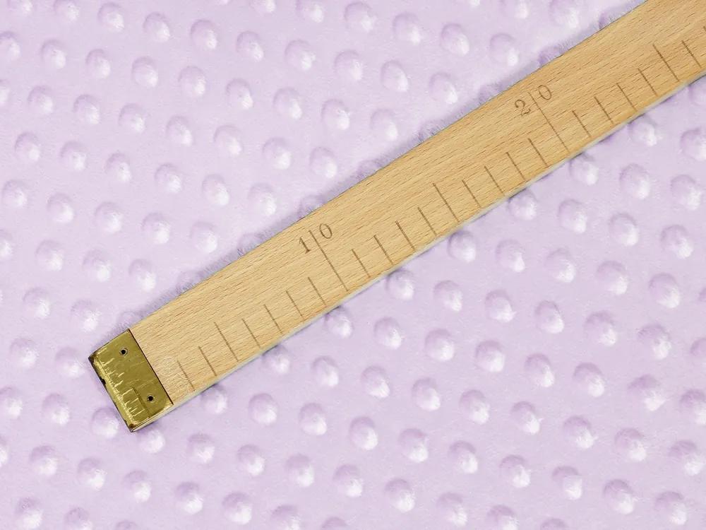 Biante Dětský povlak na polštář Minky 3D puntíky MKP-002 Fialový lila 40 x 60 cm
