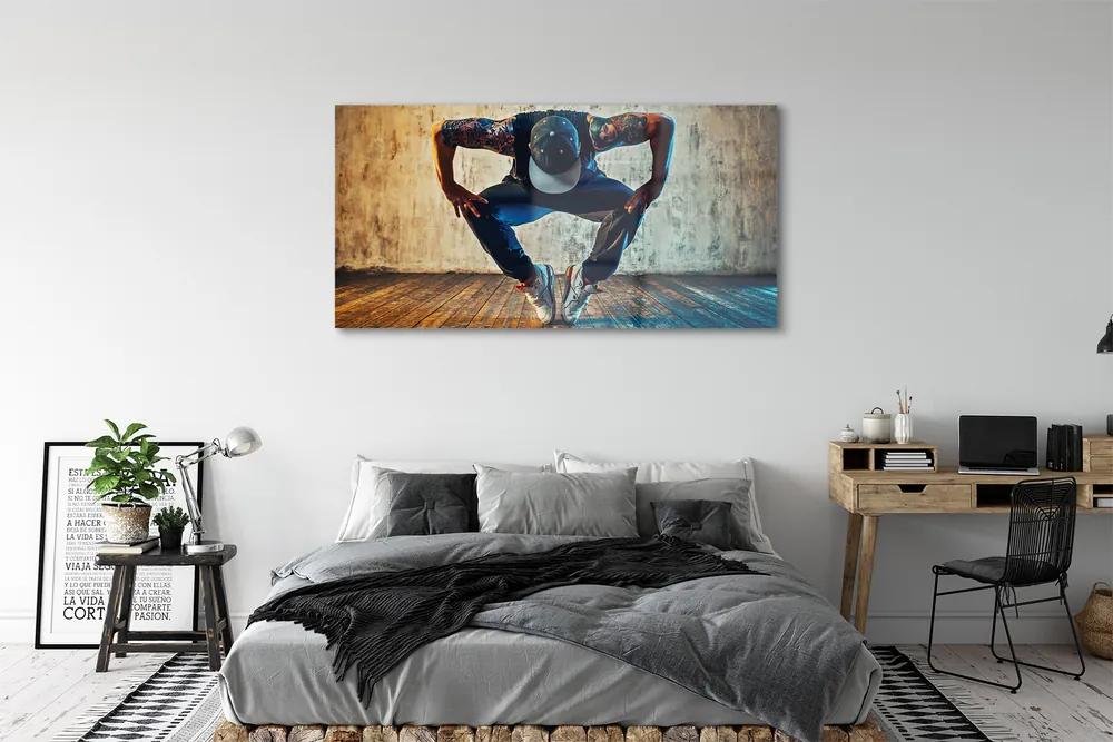 akrylový obraz Muž hip-hop 140x70 cm