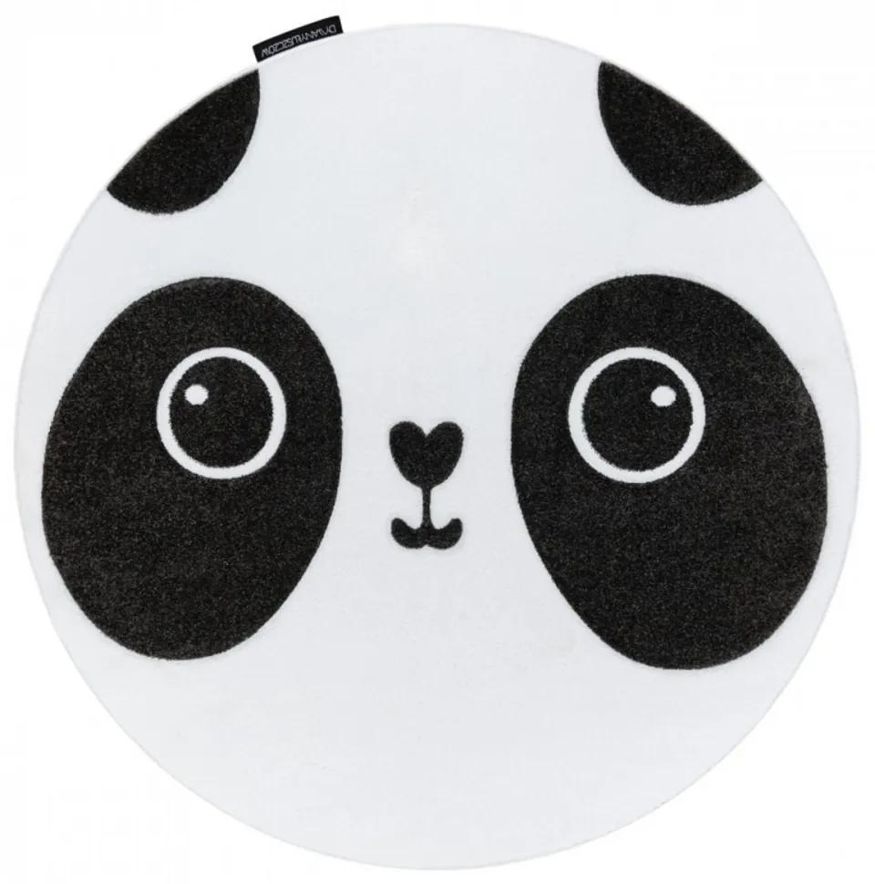 Dětský kusový koberec Panda bílý kruh, Velikosti 140cm