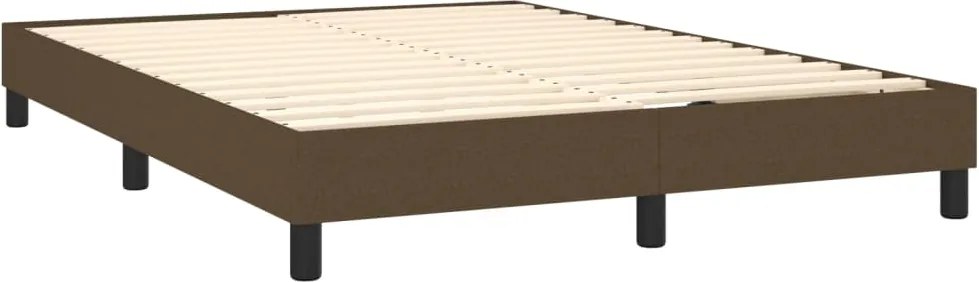 Box spring postel s matrací tmavě hnědá 140x190 cm textil 3140212