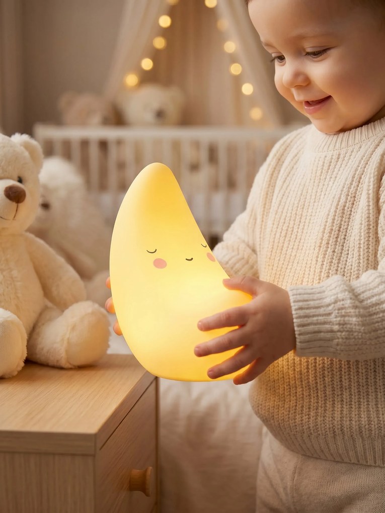 Sinsay - LED noční lampička ve tvaru měsíce - žlutá