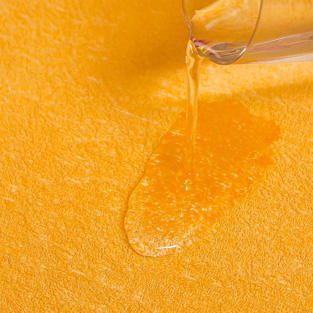 Goldea nepropustné froté prostěradlo s napínací gumou - oranžové 180 x 200 cm