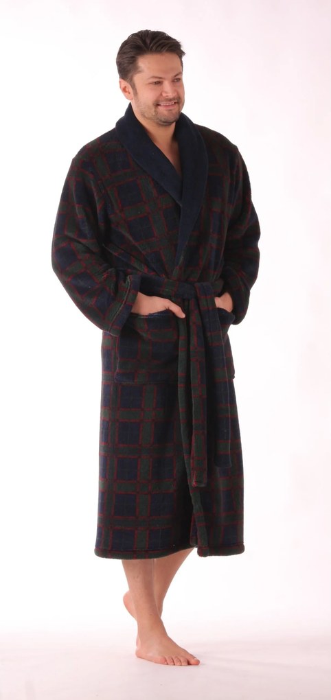 Pánský hřejivý župan s kapucí George - Model 2532 - dle obrázku - M