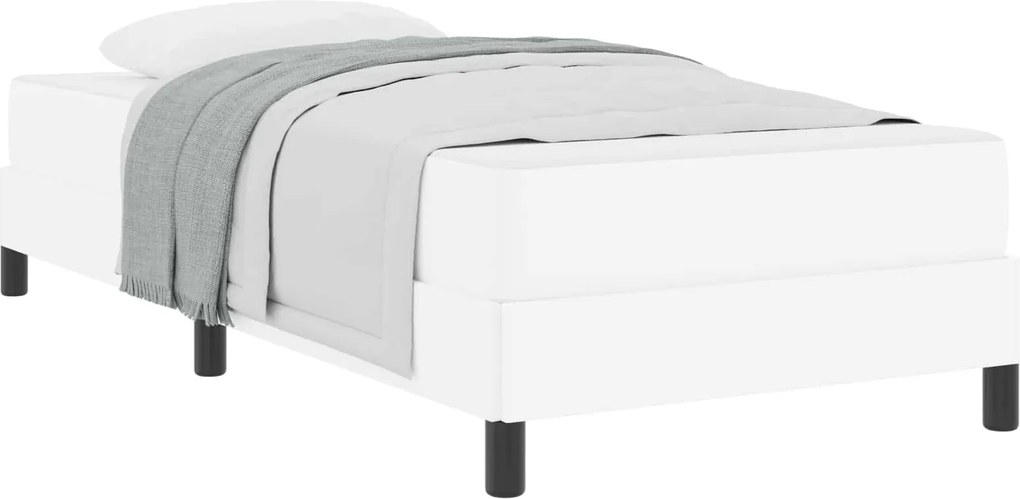 Rám postele s matrací Úplně bílá 90 x 200 cm textil 3398609