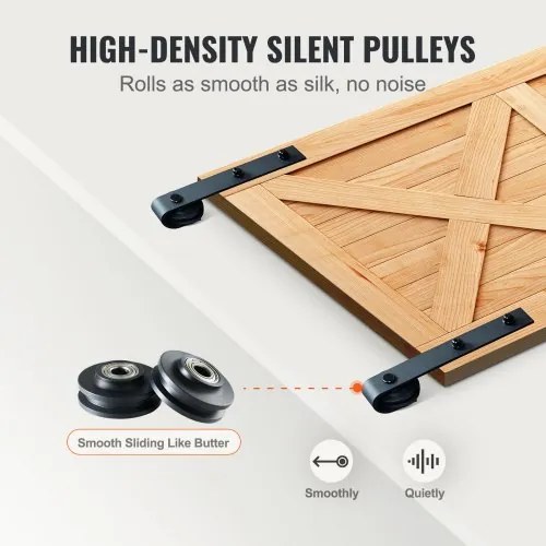 Hardwarová sada posuvných dvířek 2,4 m, 149,7 kg – 004-2,44 M