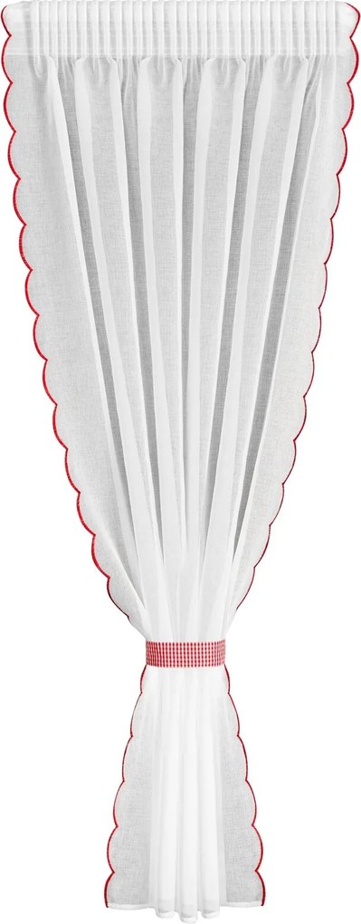 ZÁCLONA NA PÁSCE IRINA 140X180 CM ČERVENÁ