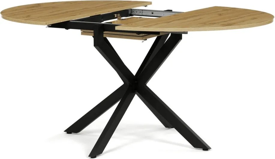 Jídelní stůl rozkládací 120-160x120 cm DT-I1120 OAK, melamin, dub – Barva (vyberte): hnědá béžová