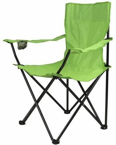 Divero 54 Skládací židle s držákem - světle zelená