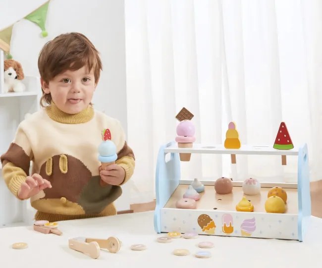 Viga 44842 Dřevěná mini zmrzlinárna a cukrárna PolarB