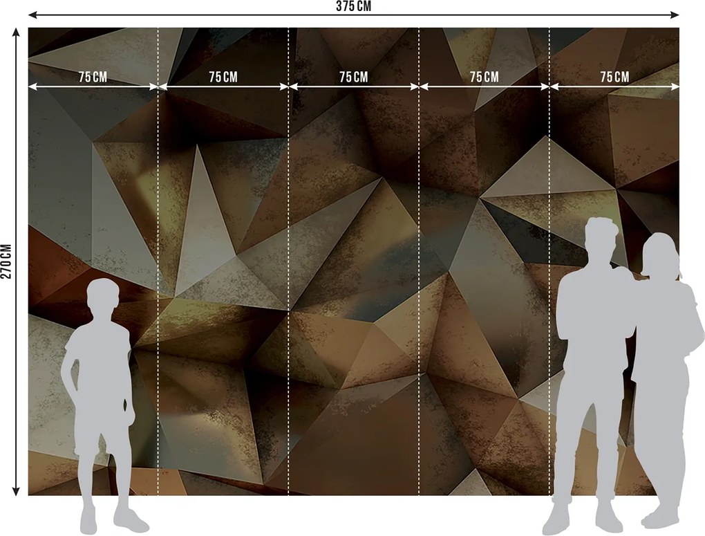 Fototapeta na míru Trojúhelníková Abstrakce | Vliesová fototapeta na zed' | DFTNXXL1221