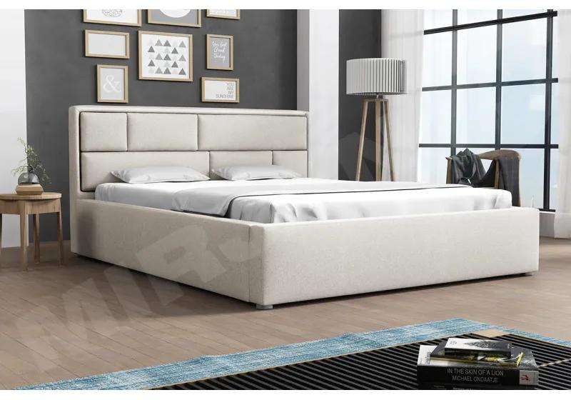 Čalouněná postel s úložným prostorem a roštem Nido, Rozměr postele: 200x200, Potah: Victoria 14 853