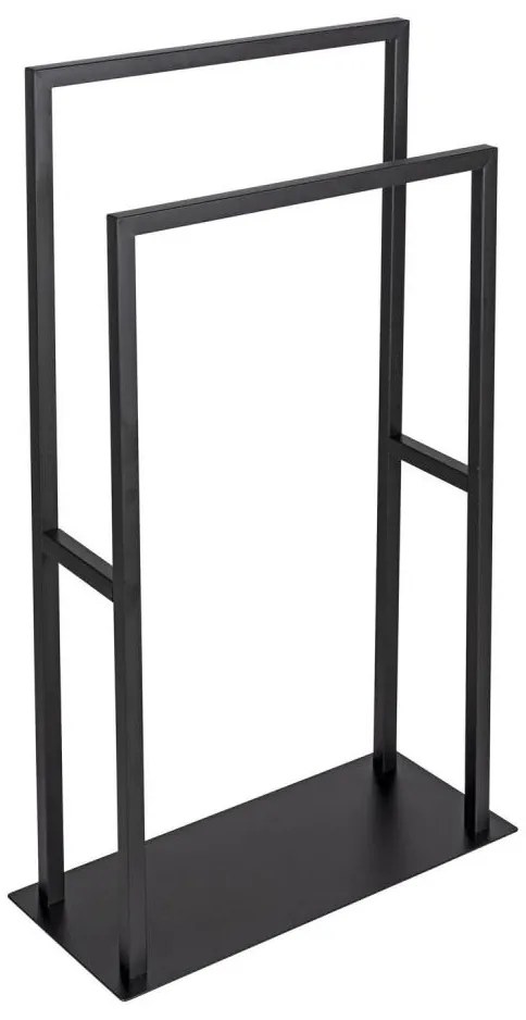 WENKO 26056100 - Stojan na ručníky RIVALTA 46x80 cm nerez/černá 26056100