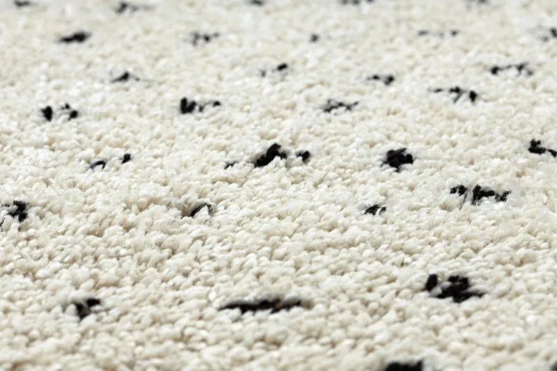 Dywany Łuszczów, Kusový koberec Berber Syla B752 dots cream, 160x220, bílá, kancelář