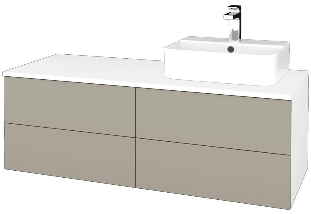 Dřevojas Koupelnová skříňka MODULE SZZ4 120 Varianta: M01 Bílá mat / M01 Bílá mat / Levé