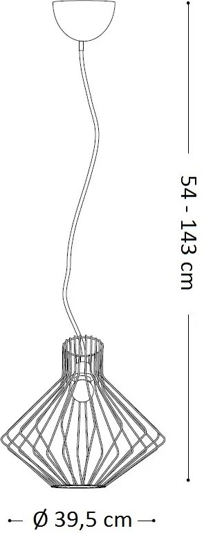 Závěsné svítidlo Ideal Lux Ampolla-4 SP1 rame 167503 měděné 39,5cm