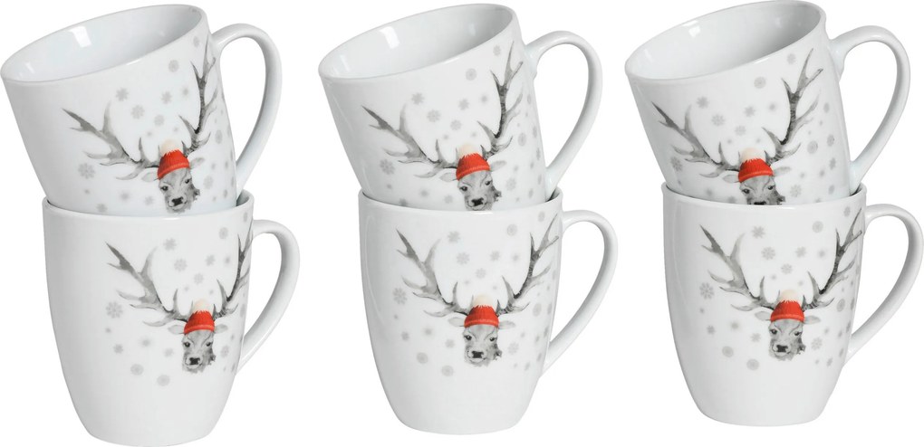 XXXLutz SADA HRNKŮ NA KÁVU porcelán keramika 6dílné Creatable - Kolekce nádobí - 007768053601