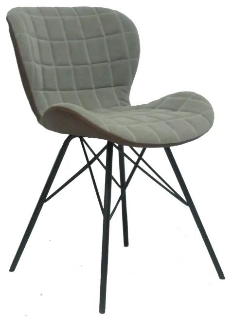 Designová stolička, béžová / hnědá, LORANA
