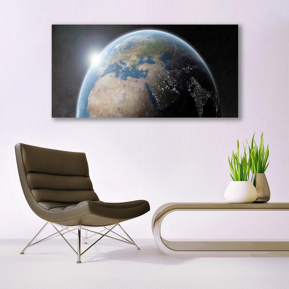 Plexisklo-obraz Planeta Země Vesmír 120x60 cm