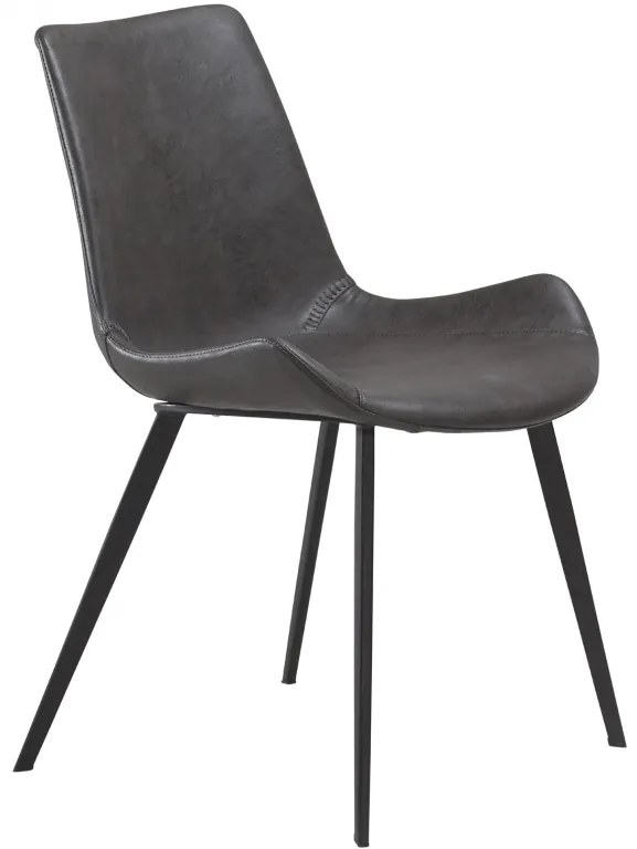 Židle DanForm Hype, tmavě šedá ekokůže