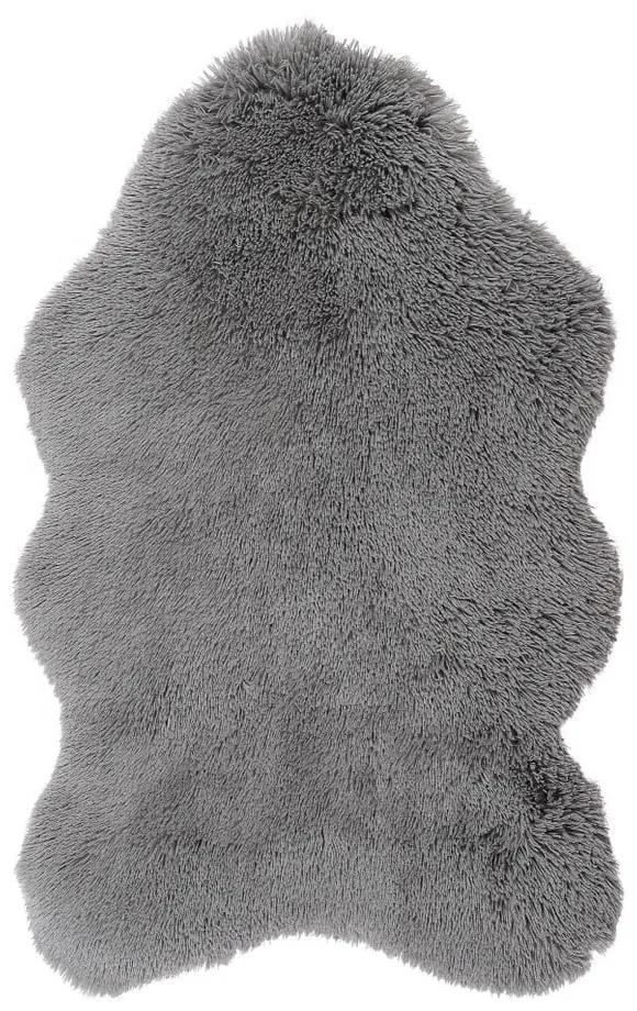 Šedý kožešinový koberec Merido Soft Bear, 90 x 140 cm