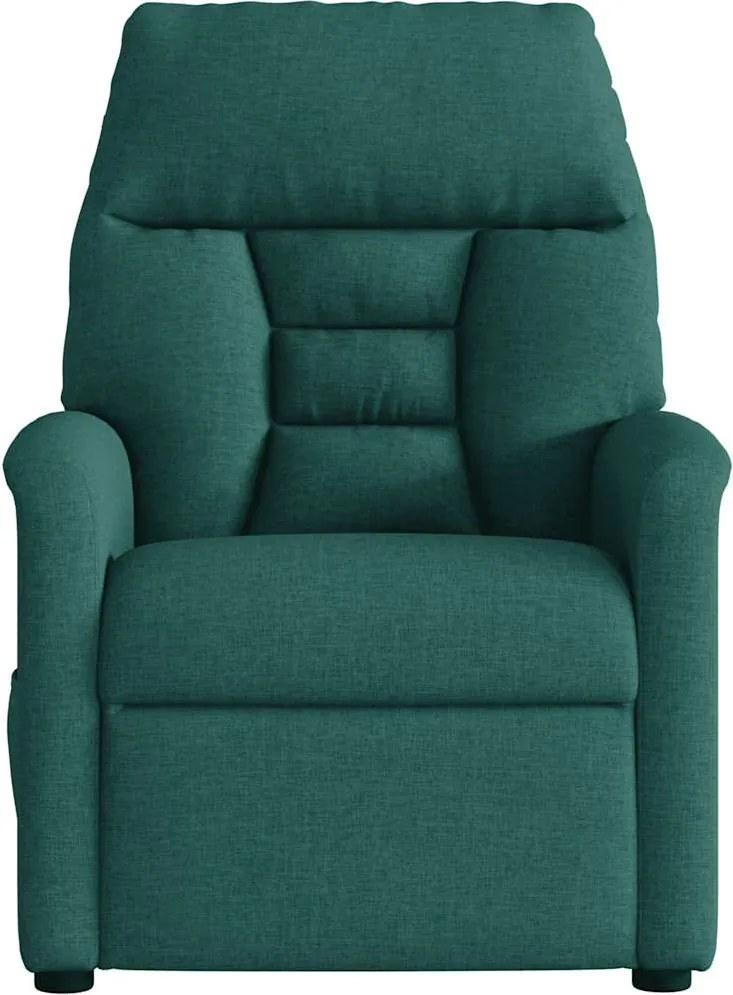 Elektrické polohovací křeslo tmavě zelené textil 3303018