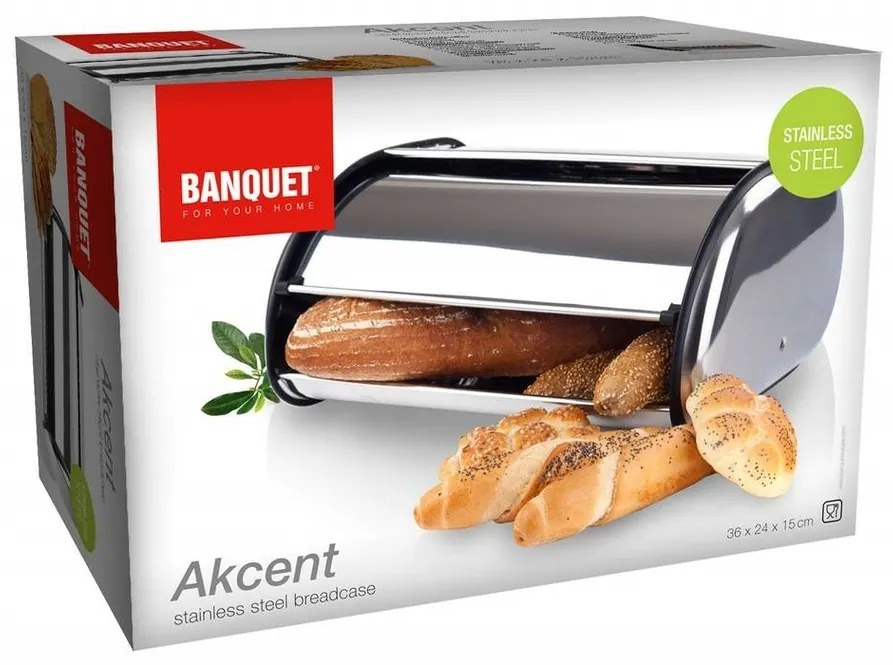 Banquet Nerezový chlebník AKCENT, 36 cm