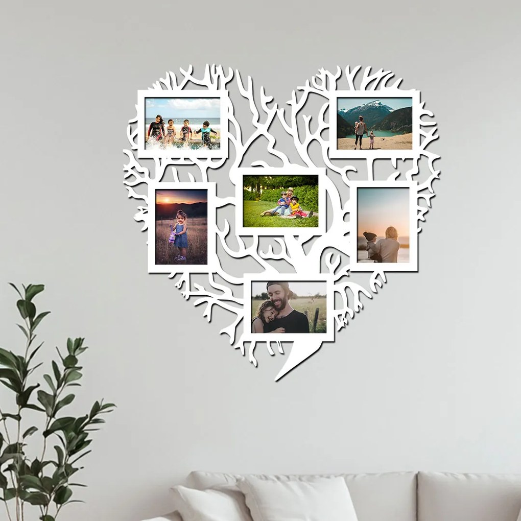 dřevo života Dřevěný fotorámeček Srdcový strom II Zvolte barvu dekoru: Wenge, Velikost fotografie: 13x18