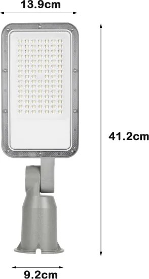 Brilagi - LED Venkovní pouliční lampa s kloub. URBANLIGHT LED/50W/230V šedá IP65