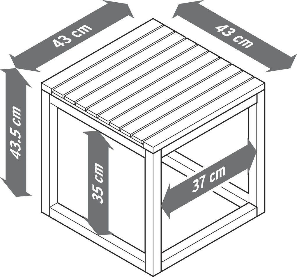 Tchibo - Odkládací stolky - barva: hnědá