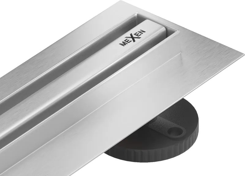 Mexen Flat 360° Slim sprchový žlab 50 cm, broušená ocel, 1041050