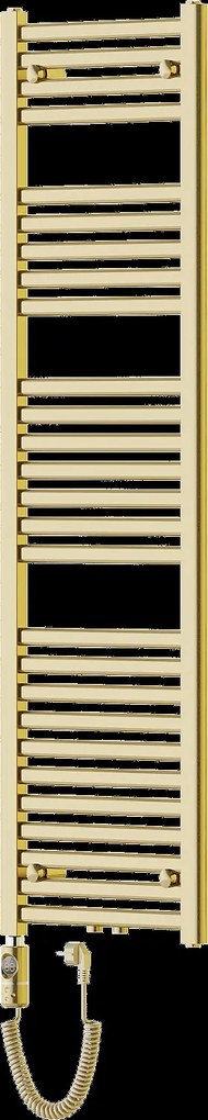 Mexen Hades, elektrické topné těleso 1500 x 400 mm, 600 W, zlatá lesklá, W104-1500-400-2600-50