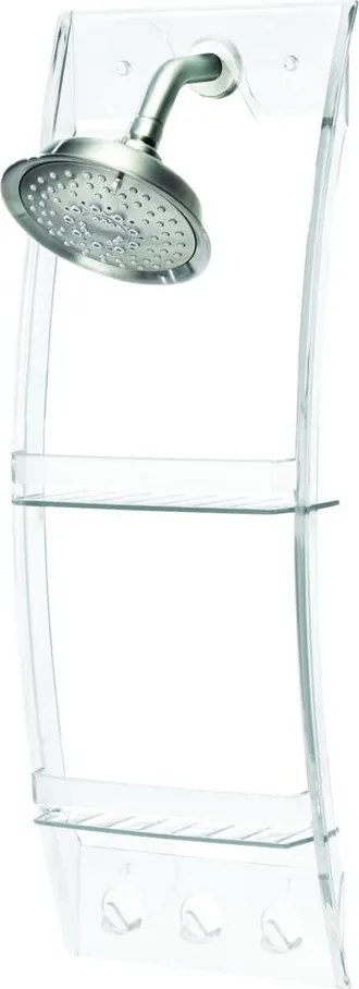 Průhledný závěsný držák do koupelny iDesign, 23 x 73 cm