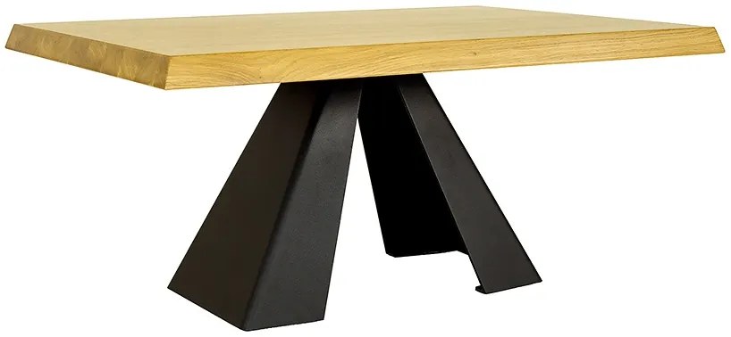 Drewmax ST371 100x70 konferenční stůl masiv dub/kov