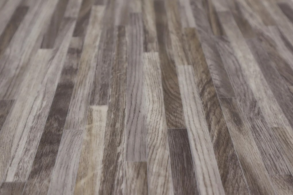 PVC podlaha - lino Toptex Line Oak 906L - dub, na míru, šíře 5m, šedá, filc, chodba / předsíň