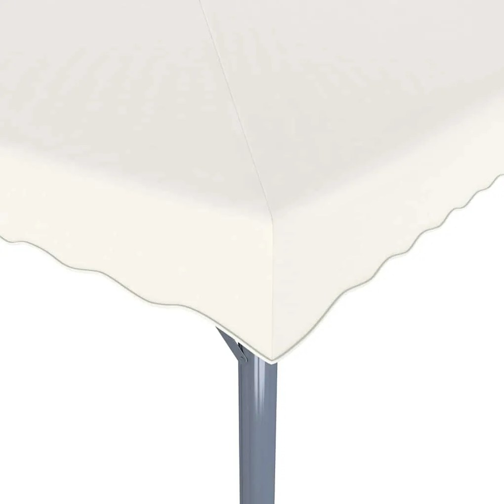 Altán se světelnými LED řetězy 400 x 300 cm krémový hliník 3070351
