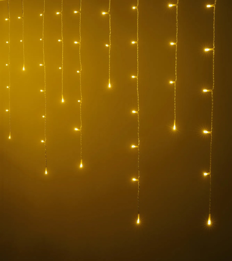 Livarno® Světelný LED závěs, 200 Led, 6 m (teplá bílá)