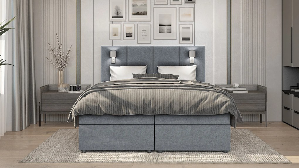 SFAB Kontinentální čalouněná postel PARMA (160x200 cm) Barva látky: INARI 24