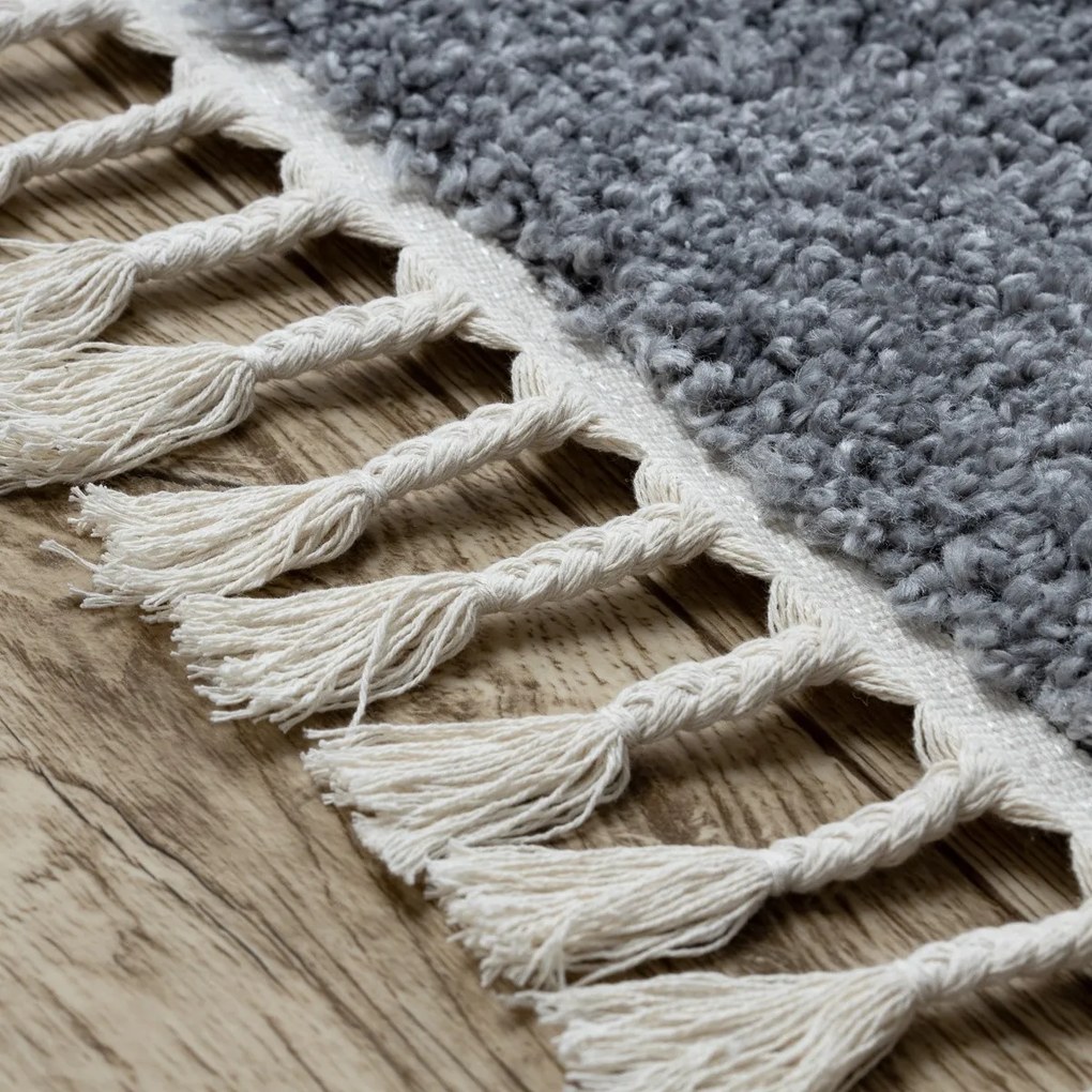 Dywany Łuszczów, Kusový koberec Berber 9000 light grey, 80x150, šedá, obývací pokoj