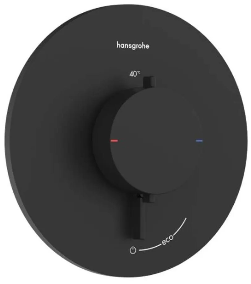 Hansgrohe Ecostat Comfort S - Sprchová baterie pod omítku, s termostatem, matná černá 33714670