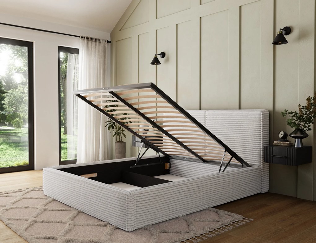 Pesillo postel + kovový rám/plynový píst/kontejner 140x200