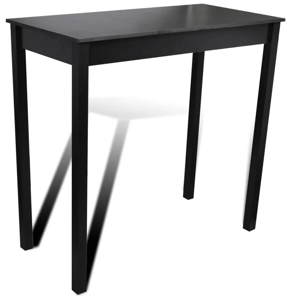 Barový stůl MDF černý 115 x 55 x 107 cm 240378