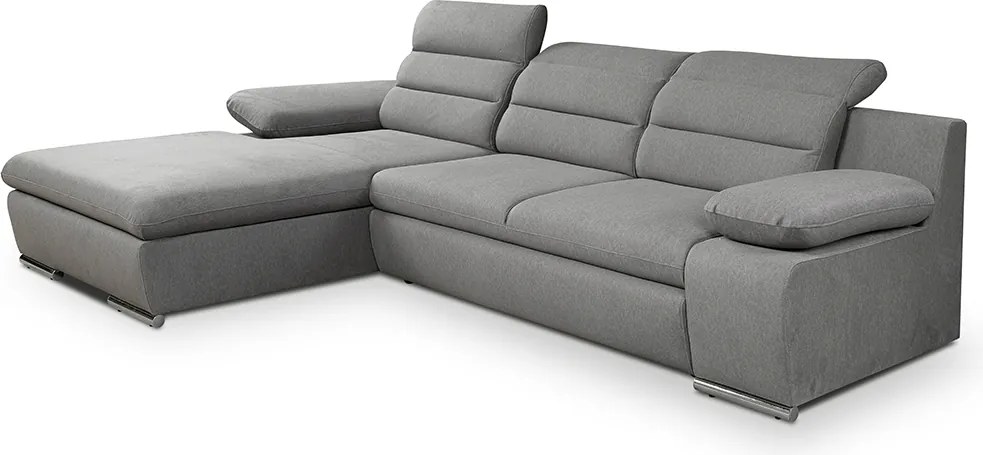 Sedací souprava GRECO MINI | 185x278 cm | 83 středně šedá | rozkládací + úložný prostor | VÝPRODEJ Z PRODEJNY