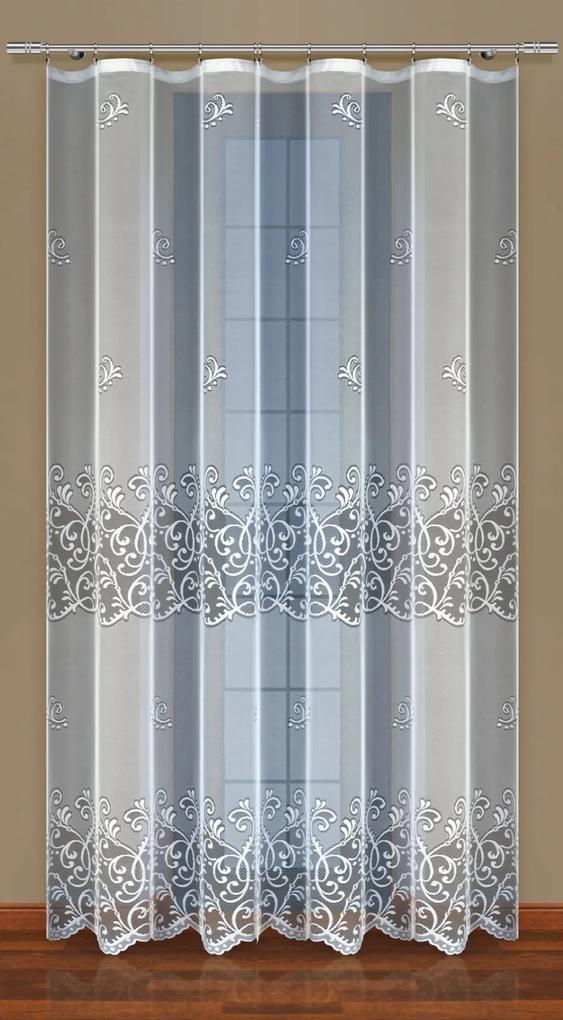 Dekorační žakárová záclona s řasící páskou YURIKO 250 bílá 200x250 cm MyBestHome