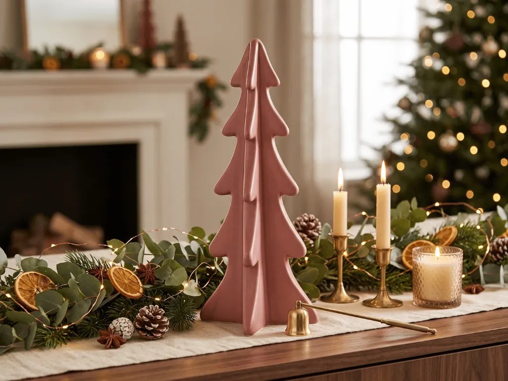 Vánoční dekorace stromeček TERRA ROSE 27,5 cm, růžový