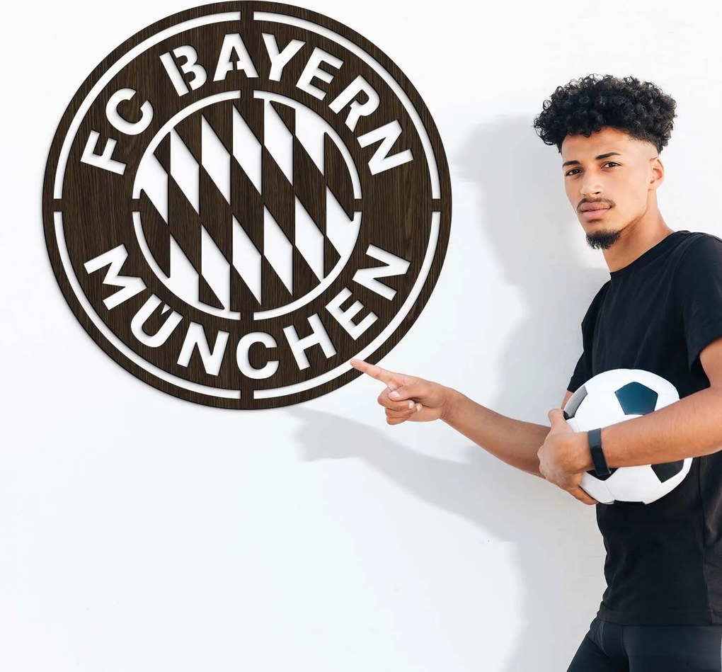 DUBLEZ | Dřevěné logo klubu - FC Bayern Munchen | Obraz
