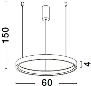 LED lustr Perrine 60 stříbrná