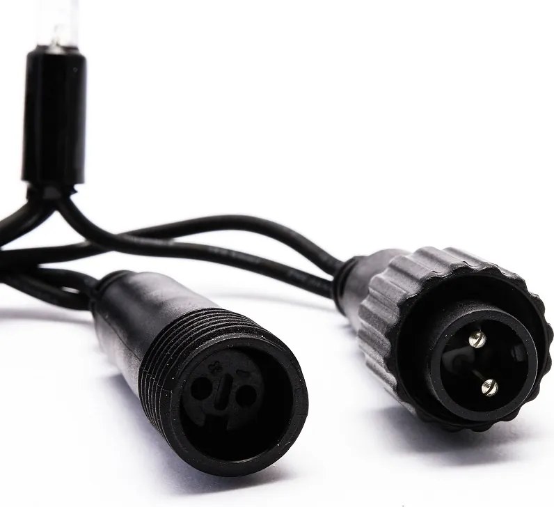 Easy Fix LED party osvětlení, 5 m, venkovní, 10 kouliček, 70 ledově bílých diod, černý kabel, IP67, prodlužovací