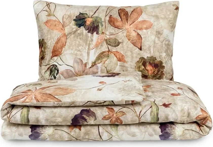 Kvalitex Saténové povlečení Podzimní herbář 1x 140/220, 1x 70/90cm
